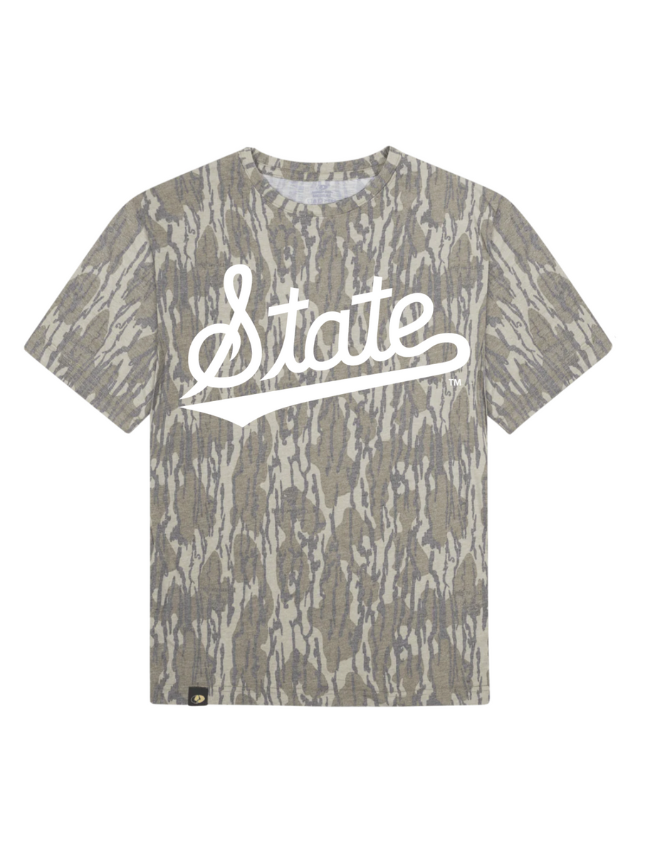 Mossy Oak State Script White- Short Sleeve – VACE