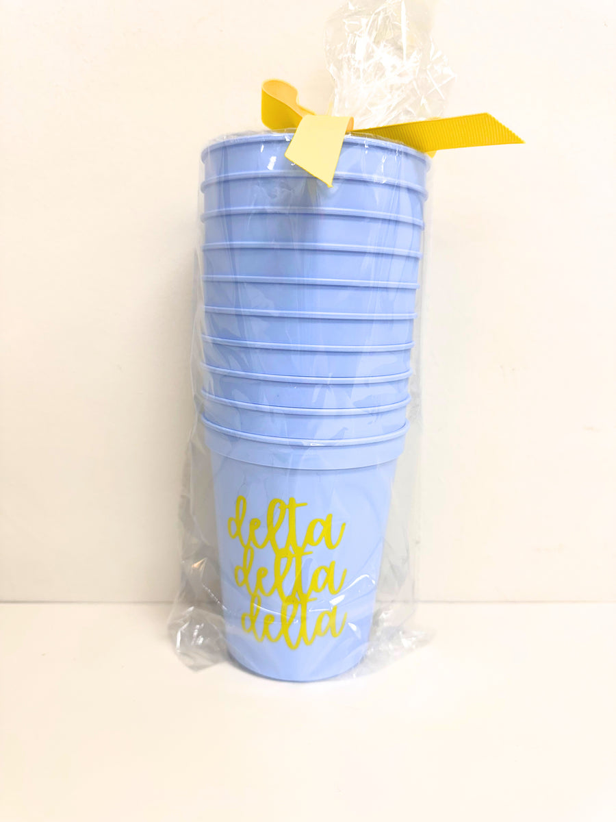 Set of 10 Sorority Stadium Cups- Tri Delta – VACE