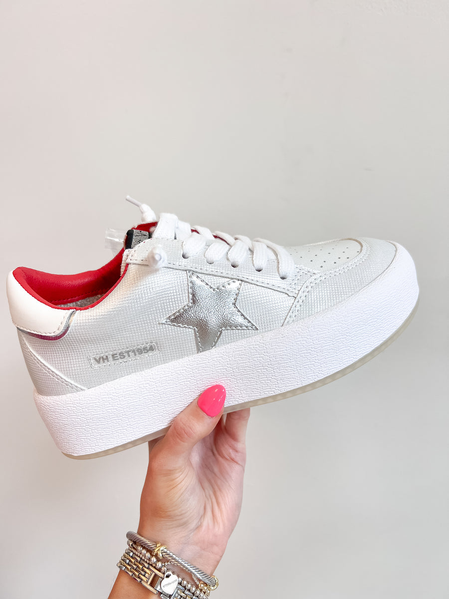 Vintage Havana Ream Sneaker- Silver/Red – VACE
