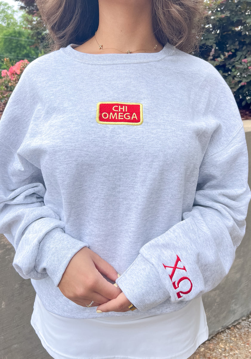Sorority Patch Sweatshirt- Chi Omega – VACE